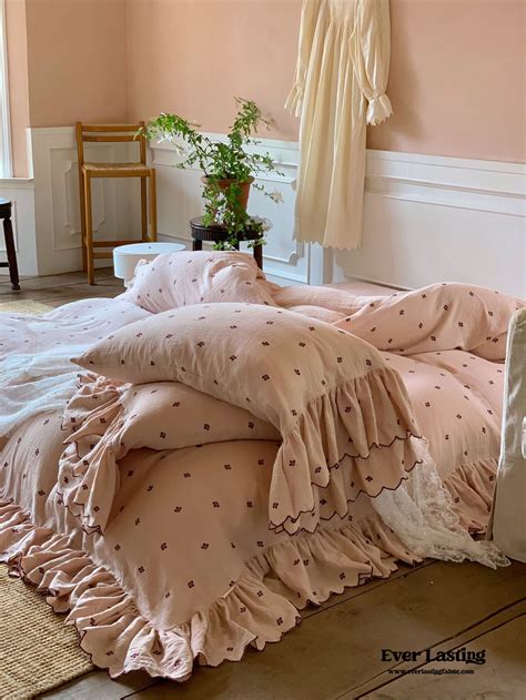 Cottage Pink Ruffle Bedding Set Best Stylish Bedding Ever Lasting