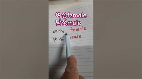 여성female남성male 영어 왕초보영어 Youtube
