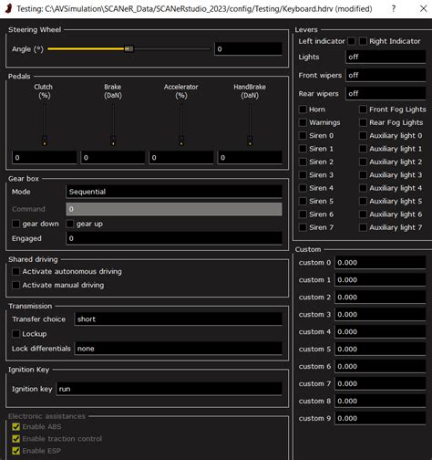 How To Configure Drivers Inputs SCANeR QUICK STARTS