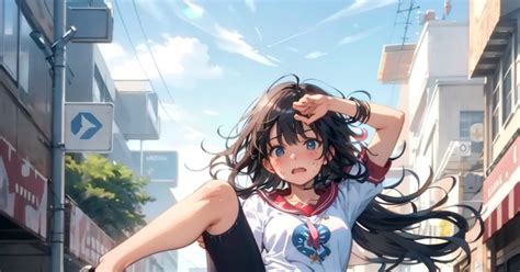 女子中学生 それともただたんに黒髪ロングの美少女に脳天蹴り飛ばされたいのか ろっきゅんのイラスト Pixiv