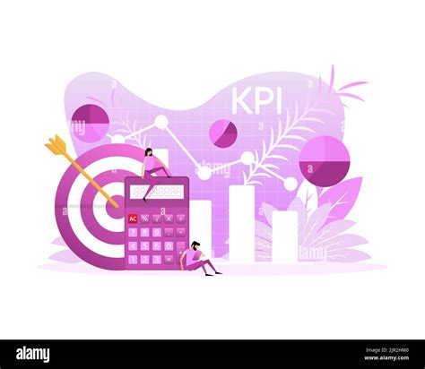 Kpi People Vector Illustration Development Strategy Business Success Strategy Stock Vector