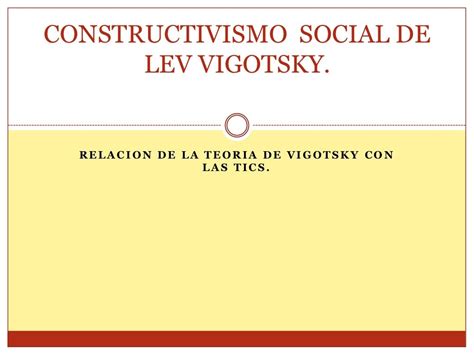 Lev Vygotsky Constructivismo Pdf Image To U