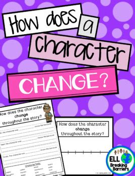 How Does A Character Change Graphic Organizer ELL Friendly TpT