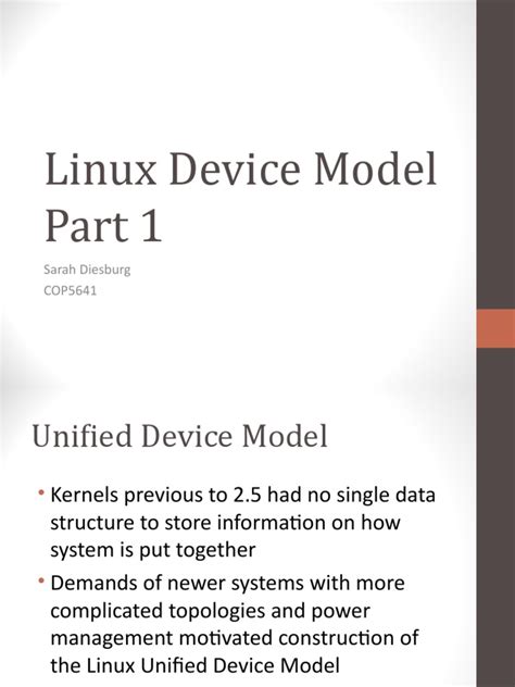 Linux Device Model Pdf Object Computer Science Kernel Operating System