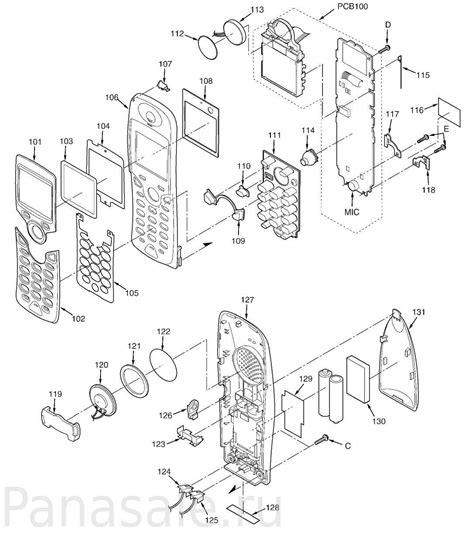 Клавиатура для радиотелефона Panasonic KX-TCD500RU, KX-TCD510RU, KX ...