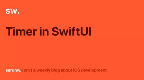 How To Create A Timer In Swiftui
