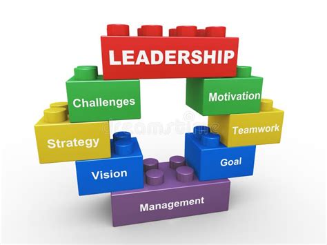 3d Leadership Building Blocks Stock Illustration Illustration Of Plan
