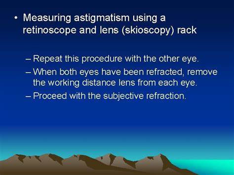 Examination Techniques For Accuracy And Efficiency Astigmatism Detection