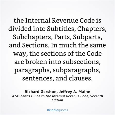 Structure Of The Internal Revenue Code