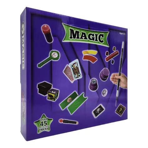 Generico Set Juego De Magia Magic 45 Trucos De Mago Con Varita Niños