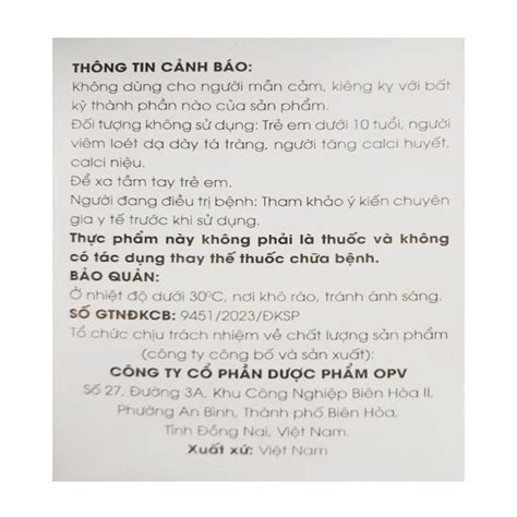 Calci Life Opv 20 ống X 10ml