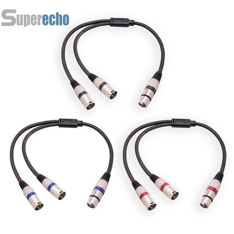 3 Pin Xlr Female To Dual Xlr Male Cable Instruments สายไมโครโฟน 50 ซม