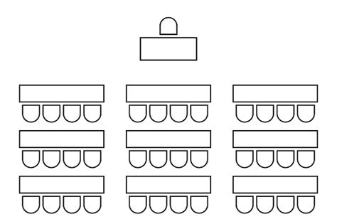 Auditorium Seatings Plan Classroom Seats Arrangment Schema Of Furniture