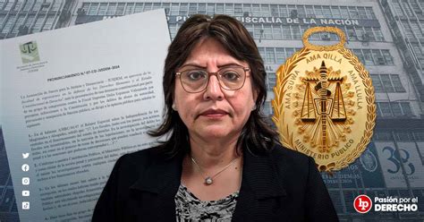 Asociación de jueces rechaza denuncia constitucional contra fiscal Delia Espinoza LP