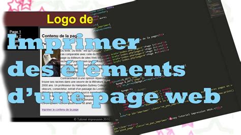 html php javascript imprimer des éléments d une page web youtube