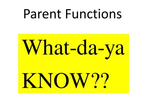 PPT Parent Functions PowerPoint Presentation Free Download ID 6851323