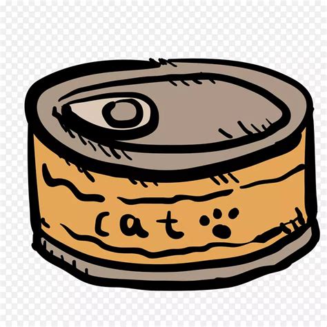 卡通手绘猫咪食物罐头设计PNG图片素材下载 图片编号oymxpweq 免抠素材网