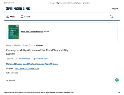 Pdf Concept And Significance Of The Halal Traceability System