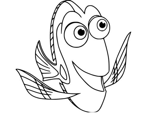Desenhe Dory Sorrindo Para Colorir Imprimir E Desenhar Coloringlibcom