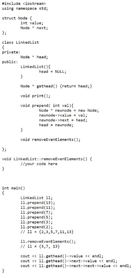 solved implement a linked list method that removes every