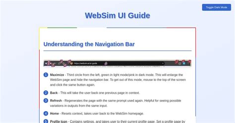 Websim UI Guide