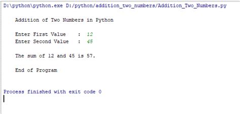 Addition Of Two Numbers In Python Free Computer Programming Source Codes To All