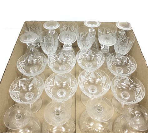 Lot 55 Cut Crystal Stemware Glasses And Ewer