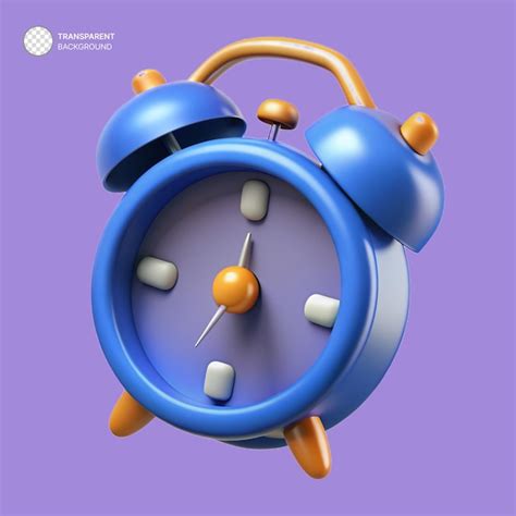 Premium Psd Psd Alarm Clock 3d Icon Illustration