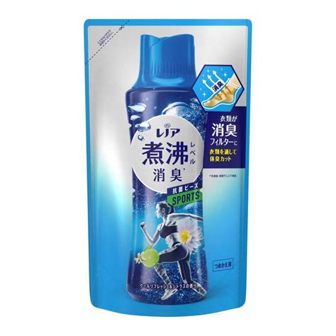 レノア Pandg 煮沸レベル 消臭 抗菌ビーズ スポーツ クールリフレッシュandシトラスの香り 詰替用 365ml アットライフ 通販