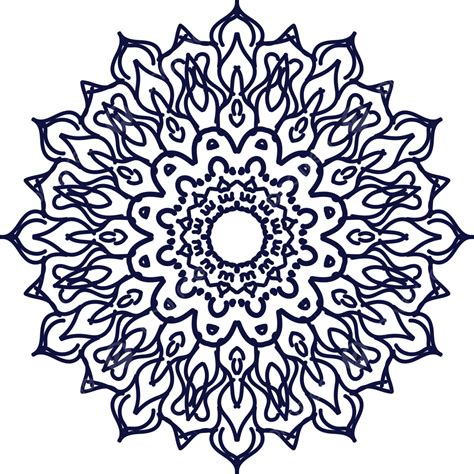 Gambar Pola Melingkar Dalam Bentuk Mandala Untuk Henna Bundar