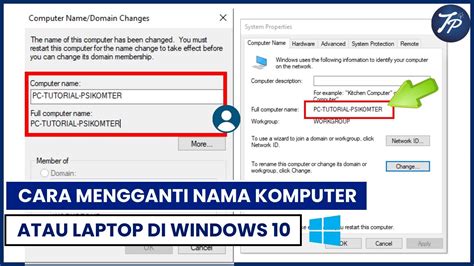 Cara Mengganti Nama Komputer Di Windows 10 Cara Mengganti Nama Pc Di