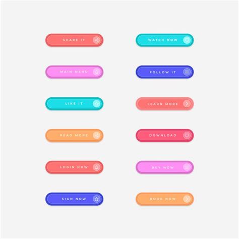 Free Vector Flat Design Call To Action Button Set