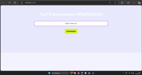 Youtube Video Downloader In Python Django
