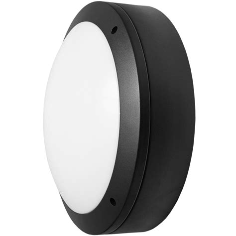 20 Watt Round Diecast Black Led Utility Bulkhead Ip65 3cct