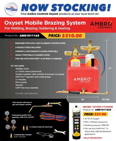 Now Stocking Oxyset Mobile Brazing System By Ambro Controls