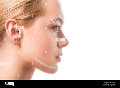 Female Face Front And Side View