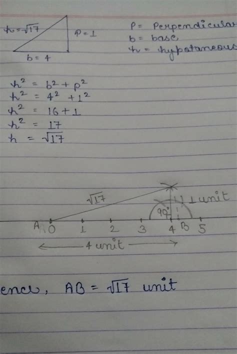 Represent Under Root 17 On Number Line