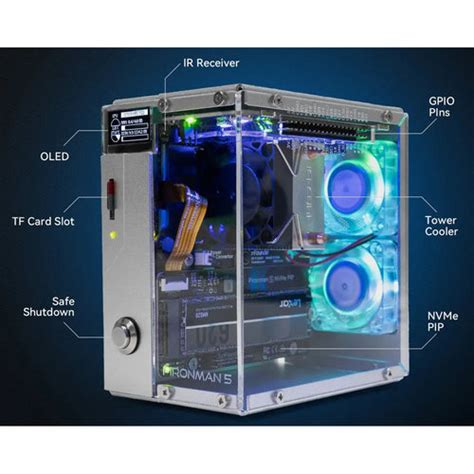 Pironman 5 Nvme M 2 Ssd Pcie Mini Pc Case For Raspberry Pi 5 Robotshop