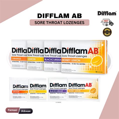 Difflam AB Lozenges For Sore Throat Pcs Lazada