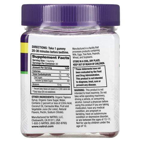Natrol Melatoninmax Sleep Blueberry 10 Mg 80 Gummies