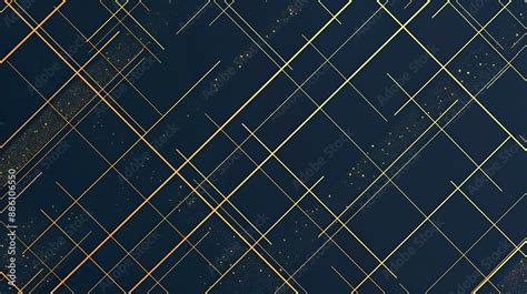 Simplistic Tech Pattern With Gold Lines On A Navy Background Elegant