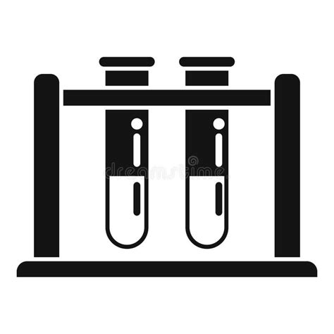 Medical Test Tube Icon Simple Vector Disease Bacteria Stock Vector