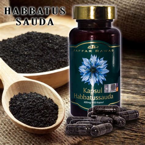 Kapsul Habbatus Sauda Solid Filling 400 Mg 60 Biji Kapsul Jaafar Rawas Brand Shopee Malaysia