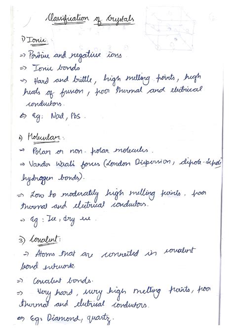 Solution Solid State Classification Of Crystals Studypool