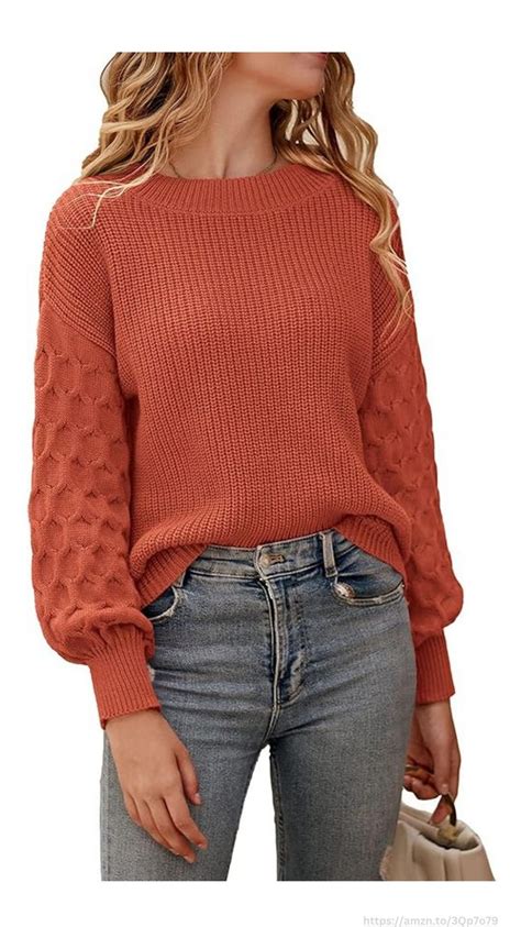 Casual Pullover Sweater Loose Fit Sweater Winter Pullover Long