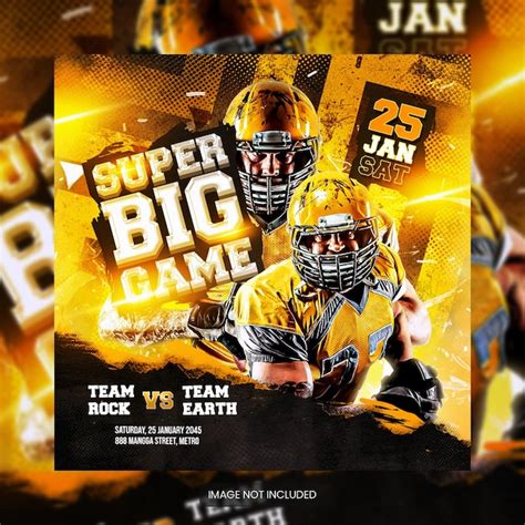 Premium Psd American Football Flyer Or Social Media Template