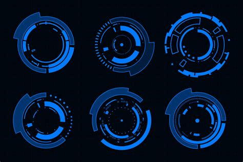 Vector Hi Tech HUD Frame Technology Futuristic Interface Element