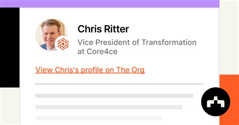 Chris Ritter Vice President Of Transformation At Core4ce The Org