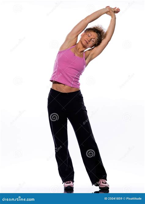 Woman Stretching Posture Stock Image Image Of Muscles 25041859