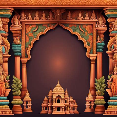 South Indian Temple Art Inspired Ppt Template Page Border By Himanshu
